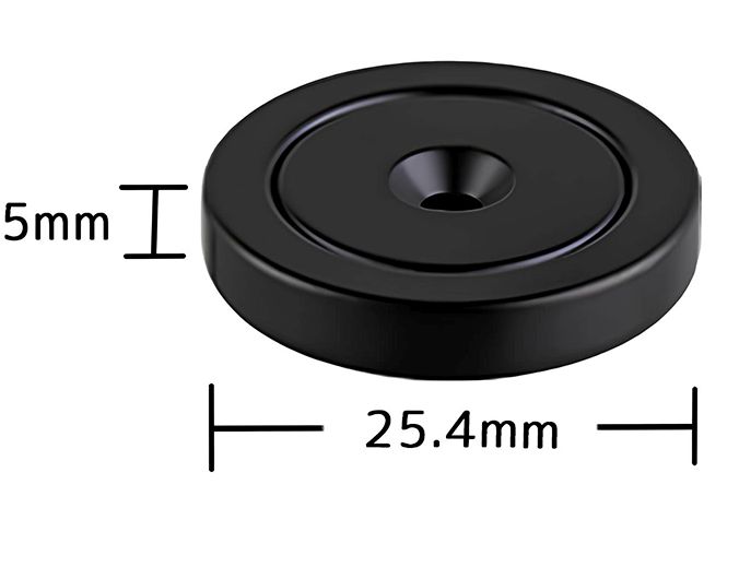 Epoxy Coated 1 x 0.2 inch Flat Base Neodymium Magnet Mounting Cup 35 ...
